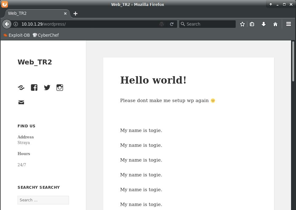LazySysAdmin 1.0 Walkthrough – CTFs & Stuff